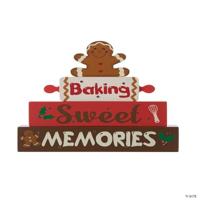 Glitzhome 12"H Lighted Wooden Christmas Gingerbread Man Block Table ...