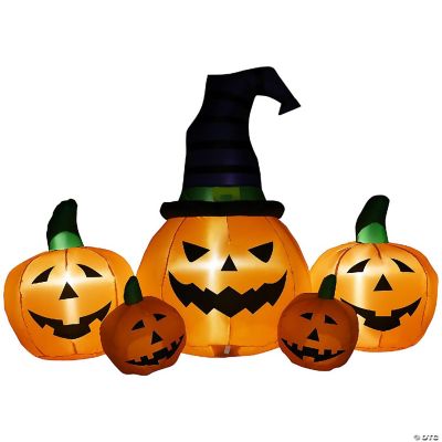 Edge Collections - 4' - Orange - LED Inflatable Halloween Pumpkin ...