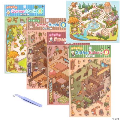 Isometric Sticker Scene Set, 4 Packs of Isometric DIY Sticker ...