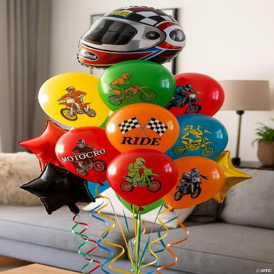 Motocross Racing Balloon Set, Dirt Bike Balloons 45 Piece for Racing ...