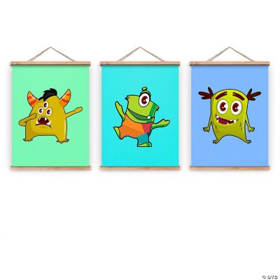 Monster Buddies Set of 3 Magnetic Wood Frame Hanger by Dancing Littles ...