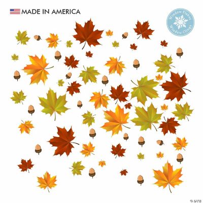 77 Fall Leaf & Acorn Window Cling Decal Home Decorations. Non Adhesive ...