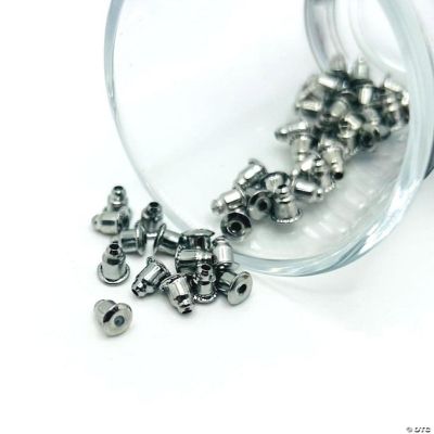 50 Pcs Silver Earring Back Stoppers | Oriental Trading