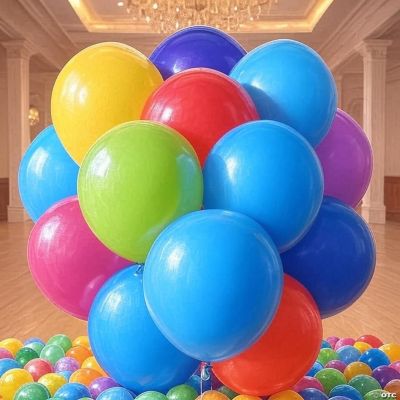 Vibrant Balloon Set Multi Color Balloons 96 Pc for Birthdays, Weddings ...