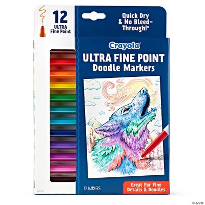 Crayola Doodle & Draw Ultra Fine Point Doodle Marker, 12 Count ...