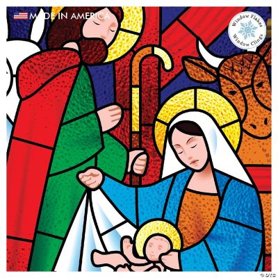 Window Flake Large Nativity Window Clings, Christmas Decal for Glass ...