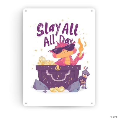Slay All Day Vertical Tin Sign Wall Decor by Dancing Littles Jungle ...