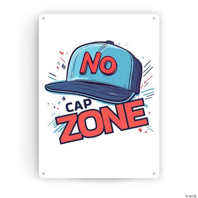 No Cap Zone Vertical Tin Sign Wall Decor by Dancing Littles Jungle ...