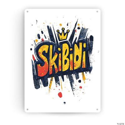 Skibidi Vertical Tin Sign Wall Decor by Dancing Littles Jungle - Size ...