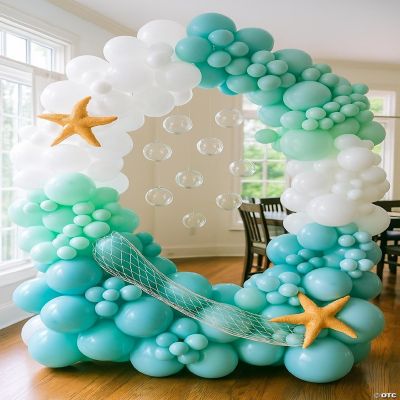 Ocean Wave Balloon Arch Kit ,135Pcs Sea Life & Beach Theme Garland for ...