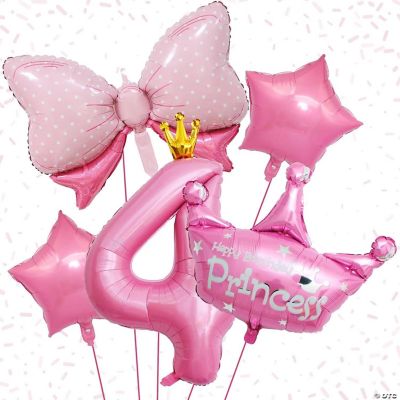 Pink 4Th Birthday Decorations, Pink 4Th Birthday Balloon Set With 40 ...