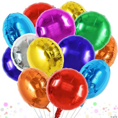 27Pcs 18 Inch Large Colorful Round Shape Foil Balloons Big Colorful ...