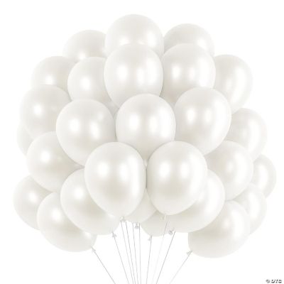 116Pcs Pearl White Balloons 12 Inches White Balloons, Bright Color ...