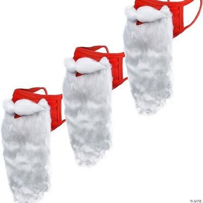 Edge Collections - Red - Festive Santa Beard Face Masks! | Oriental Trading