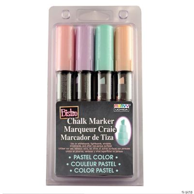 Marvy Uchida Bistro Chalk Markers, Chisel Tip 4-Color Set, Blush Pink ...