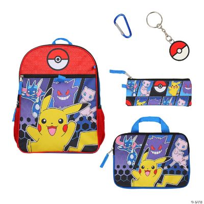Pokemon 5-Piece Set: 16 Backpack, Padded Utility Case, Small Utility ...