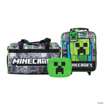 Minecraft Creeper Youth 4-Piece Travel Set-14" Carry-on, Duffle Bag ...