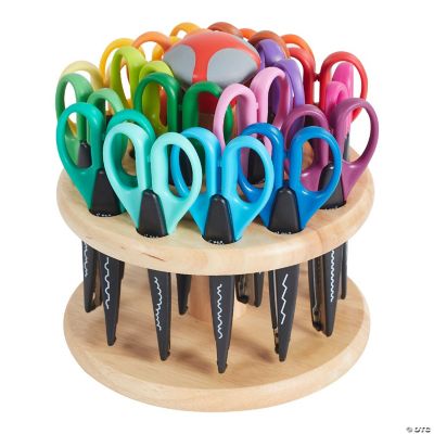 ECR4Kids Kraft Edgers with Rotating Hardwood Rack, Assorted, 18-Piece ...