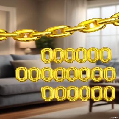 Jumbo Gold Foil Chain Balloons for Party Decorations, Giant Balloon ...