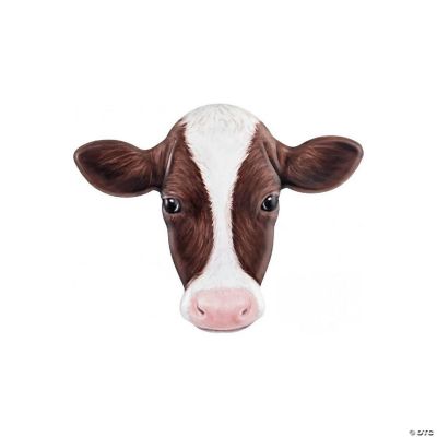 12" Metal Embossed Sign: Brown Cow