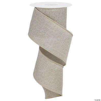 2.5" Royal Burlap Ribbon: Buff (10 Yard)