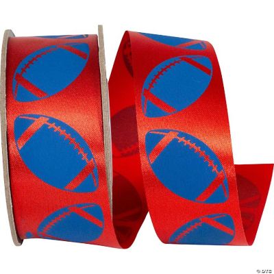 1 3/8 in Homecoming Football Ribbon: Red/Royal (25 Yards) | Oriental ...