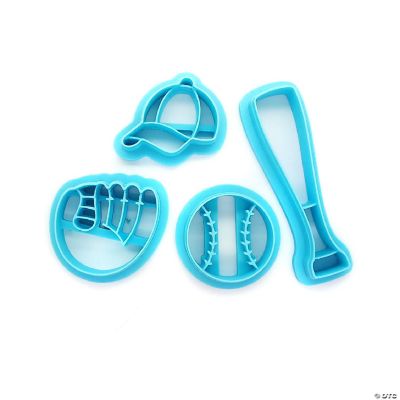 Baseball Clay Cutter Set, 4 pc, Bat Cap Glove and Ball | Oriental Trading