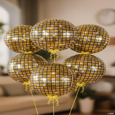 Gold Disco Balloon Set 6 Pcs Perfect for Disco Parties, Graduation ...