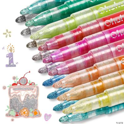 Ohuhu Outline Markers 18 Colors: Shimmer Metallic Double Line Drawing ...