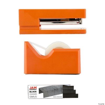 JAM PAPER Office & Desk Sets, 1 Tape Dispenser, 1 Stapler, 1 Pack of ...