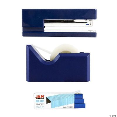 JAM PAPER Office & Desk Sets, 1 Tape Dispenser, 1 Stapler, 1 Pack of ...