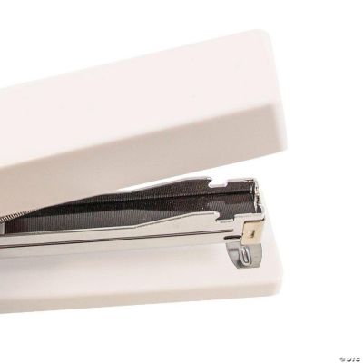 JAM PAPER Office & Desk Sets, 1 White Stapler & 1 Pack of Black Staples ...