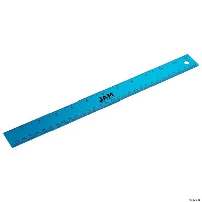 JAM PAPER Strong Aluminum Ruler, 12 Inch, Metal Ruler with Non-Skid ...