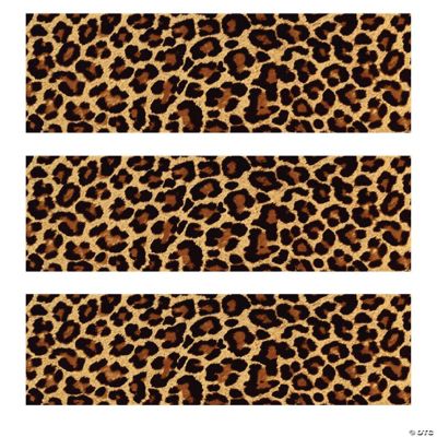 Dark Leopard Edible Icing Image Cake Border Strips Decoration Frosting ...