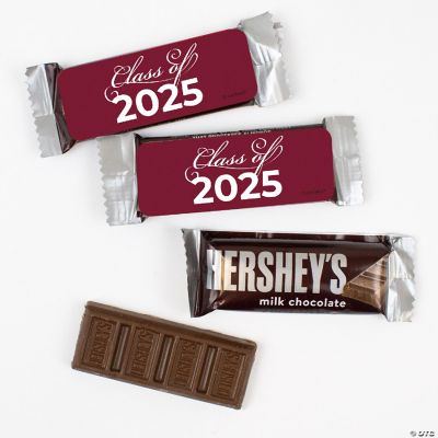 44 Pcs Maroon Graduation Candy Hershey's Snack Size Chocolate Bar Party ...