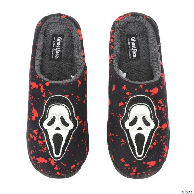 Ghostface Mask & Blood Splatter Adult Black Scuffs-Large