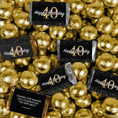 408 Pcs 40th Birthday Candy Milestone Elegant Birthday Bash Hershey's ...
