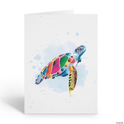 Sea Turtle Note Card Set, Troopical Ocean Cards – 10 Blank Tropical ...