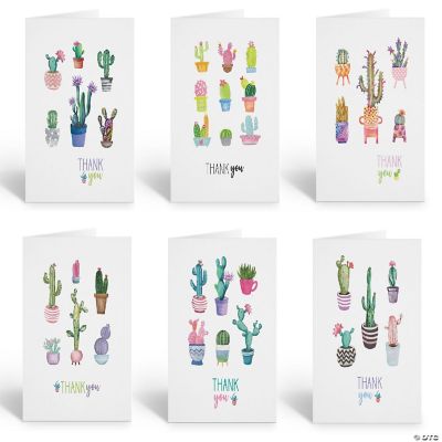 Assorted Succulent Design Note Card Set, Variety of Cactus Note Cards ...