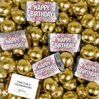 204 Pcs Happy Birthday Candy Confetti Assorted Wrapped Chocolate ...