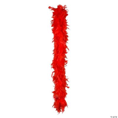 Red Adult Feather Costume Boa