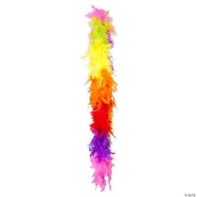 Rainbow Adult Feather Costume Boa | Oriental Trading