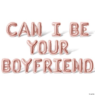 16 Inch Rose Gold CAN I BE YOUR BOYFRIEND Letter Balloon Banner ...
