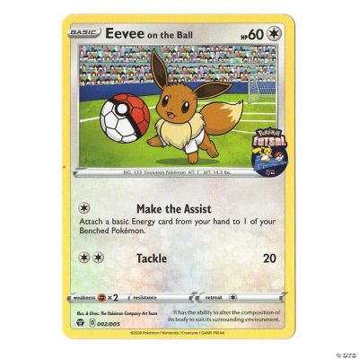 Pokemon Futsal 2020 Promo Trading Card Eevee on the Ball | Oriental Trading