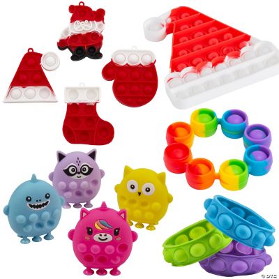 3" – 7 1/2" Lotsa Pops Christmas Pop Fidget Toy Assortment – 46 Pc ...
