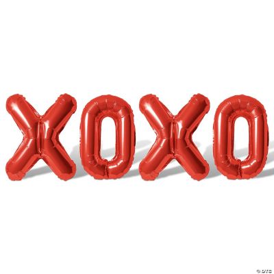 16 Inch Red XOXO Letter Balloon Banner | Oriental Trading