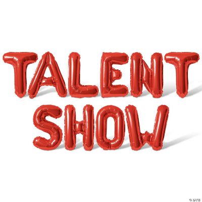 16 Inch Red TALENT SHOW Letter Balloon Banner | Oriental Trading