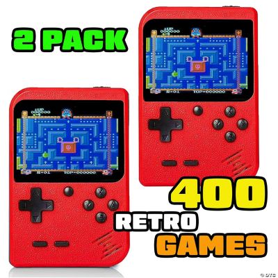 2 Pack Handheld Portable Game Console 400 Retro Video Games Red ...