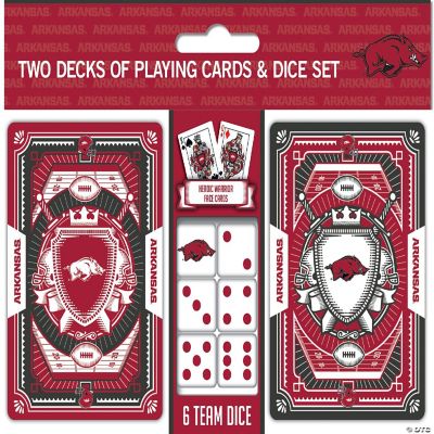 Arkansas Razorbacks - 2-Pack Playing Cards & Dice Set | Oriental Trading