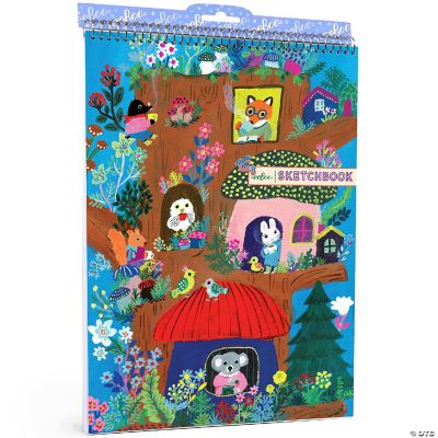 eeBoo: Sketchbook– Yumis Mushroom House, Spiral Bound Pad, Color ...